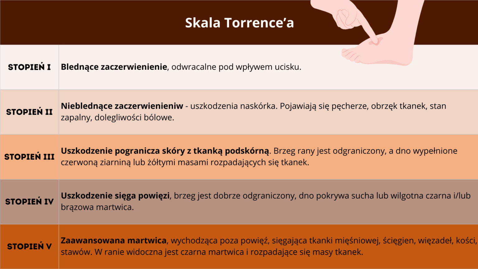 Skale kliniczne do oceny odleżyn i ran - Pomoce naukowe dla pielęgniarstwa